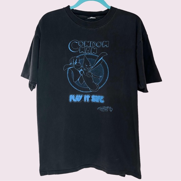 American Vintage | Shirts | Vintage Condom Man Tee | Poshmark